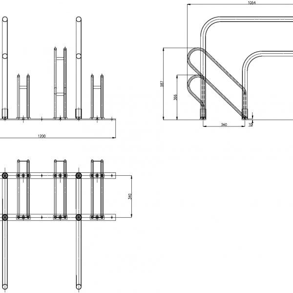 4 Bike Parking Rack Dimensions - Bike Stands